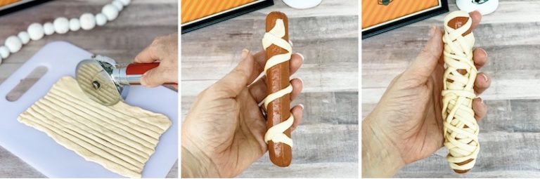 Halloween Mummy Dogs & Spiderweb Dipping Sauce - Simply JAD